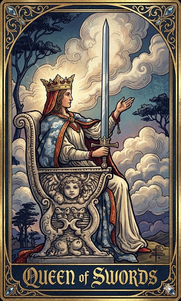 Queen Of Swords Tarot Card Meaning Upright Reversed Love